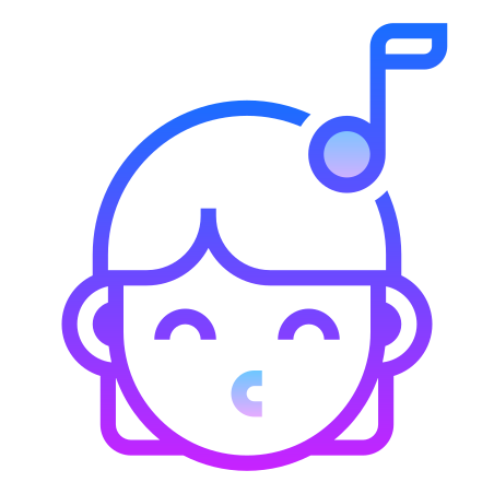Laid-back icon in Gradient Line Style