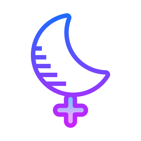 Lilith Symbol icon in Gradient Line Style