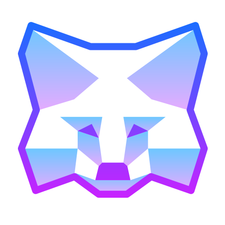 Metamask Logo icon in Gradient Line Style