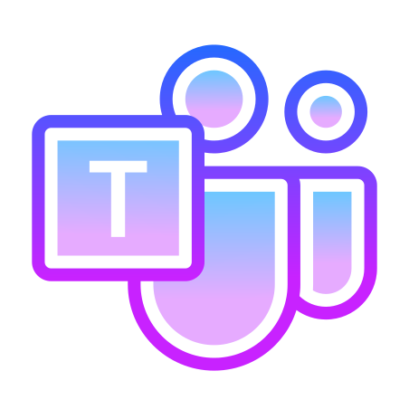 Microsoft Teams 2019 icon in Gradient Line Style
