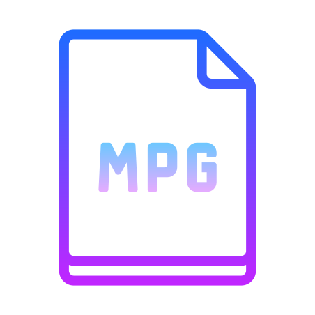 MPG icon in Gradient Line Style