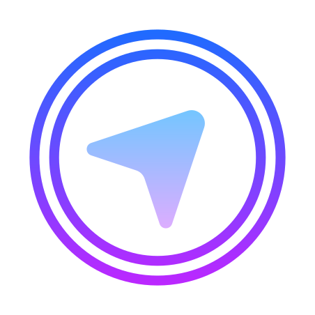 Near Me icon in Gradient Line Style