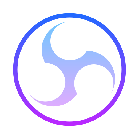 OBS Studio icon in Gradient Line Style