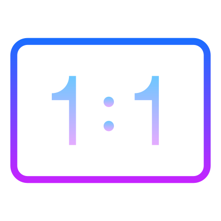Original Size icon in Gradient Line Style