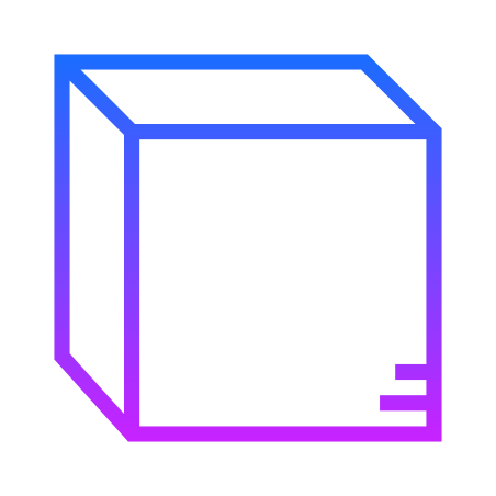 Orthogonal View icon in Gradient Line Style