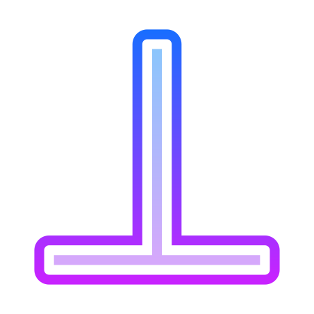 Perpendicular Symbol icon in Gradient Line Style