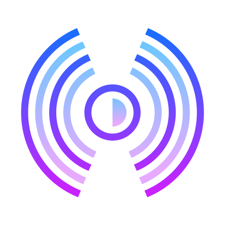 RFID Signal icon in Gradient Line Style