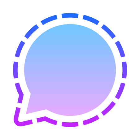 Signal App icon in Gradient Line Style