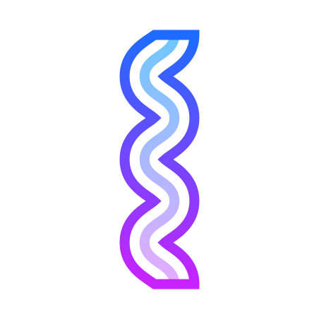 Squiggly Line icon in Gradient Line Style