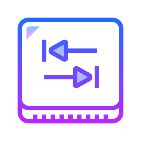 Tab Key icon in Gradient Line Style