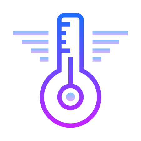 Temperature Sensitive icon in Gradient Line Style