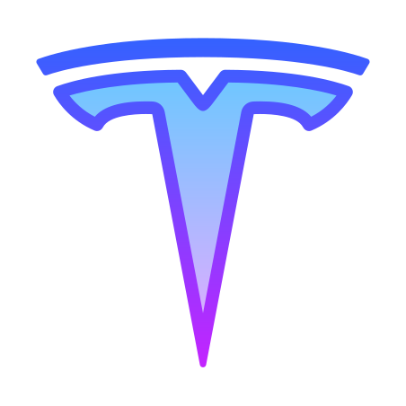 Tesla icon in Gradient Line Style