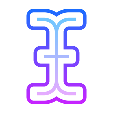 Text Cursor icon in Gradient Line Style