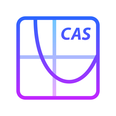 TI-Nspire CX CAS icon in Gradient Line Style