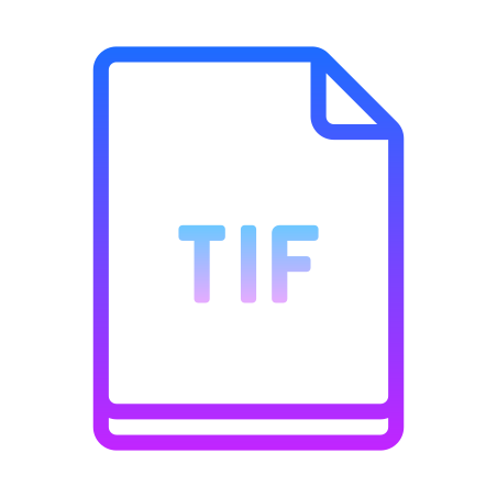 TIF icon in Gradient Line Style