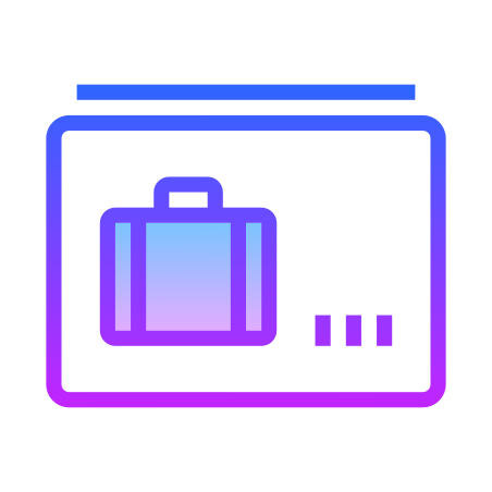 Travel Card icon in Gradient Line Style