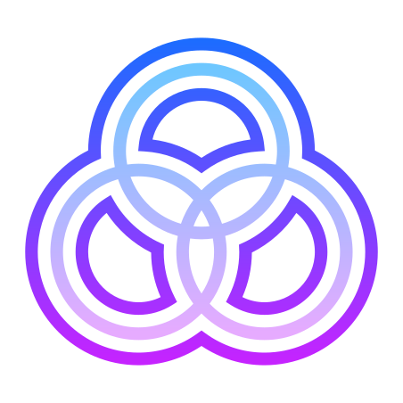 Unity Symbol icon in Gradient Line Style
