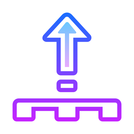Unload Cargo icon in Gradient Line Style