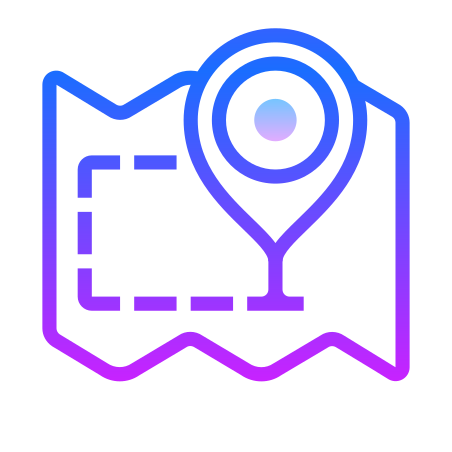 Waypoint Map icon in Gradient Line Style
