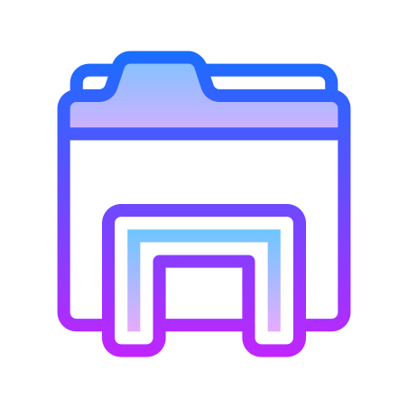 File Explorer icon in Gradient Line Style