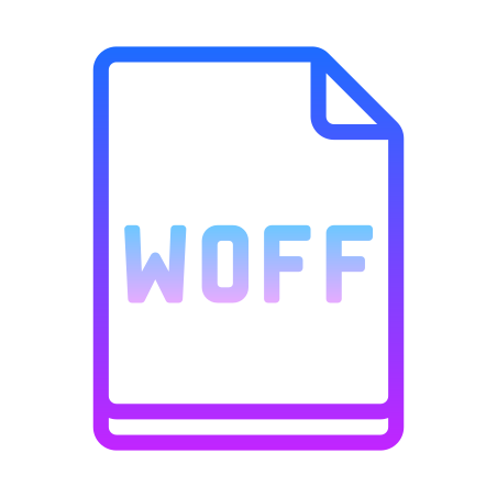 WOFF icon in Gradient Line Style