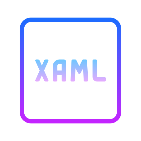 XAML icon in Gradient Line Style