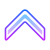 Chevron Up icon in Gradient Line Style