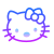 Hello Kitty icon in Gradient Line Style