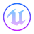 Unreal Engine icon in Gradient Line Style