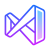 Visual Studio icon in Gradient Line Style