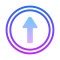 Scroll Up icon in Gradient Line Style