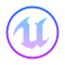Unreal Engine icon in Gradient Line Style