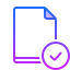 Check File icon in Gradient Line Style