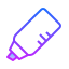 Chisel Tip Marker icon in Gradient Line Style