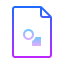 Google Drawing icon in Gradient Line Style