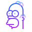 Homer Simpson icon in Gradient Line Style