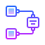 Flow icon in Gradient Line Style