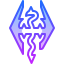 Skyrim icon in Gradient Line Style