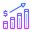 Total Sales icon in Gradient Line Style