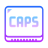 Capslock Key icon in Gradient Line Style