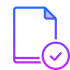 Check File icon in Gradient Line Style