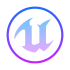 Unreal Engine icon in Gradient Line Style