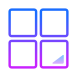 Windows 11 icon in Gradient Line Style