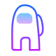 Among Us icon in Gradient Line Style