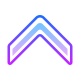 Chevron Up icon in Gradient Line Style