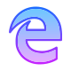 Microsoft Edge icon in Gradient Line Style