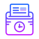 Time Card icon in Gradient Line Style