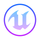 Unreal Engine icon in Gradient Line Style