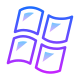 Windows XP icon in Gradient Line Style