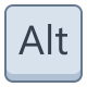 Alt icon in Cute Outline Style